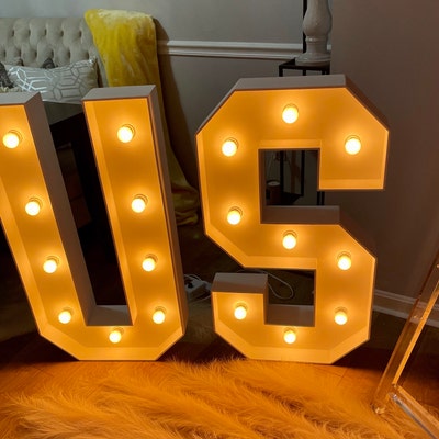 Light up Set of Two Numbers, Giant Event Numbers, Number Light ...