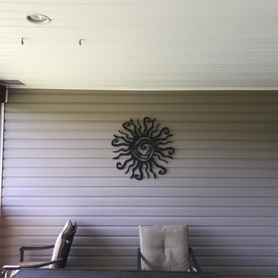 Sun Metal Wall Sign , Outdoor Garden Decor , Sun Metal Wall Hanging ...