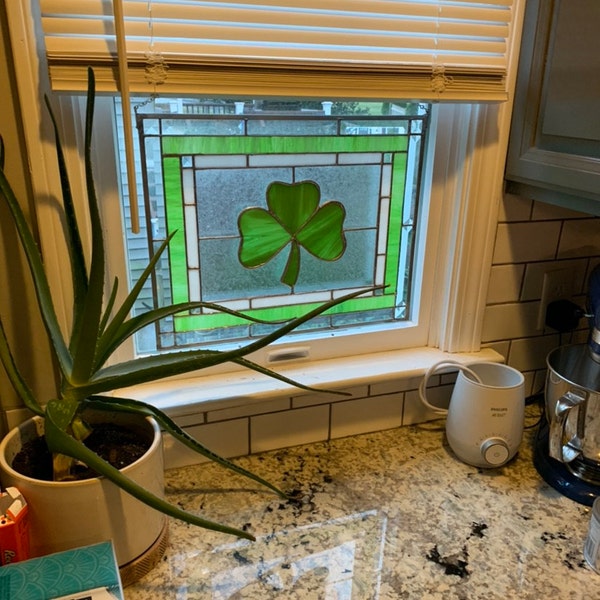 Custom Shamrock Stained Glass Panel - Etsy