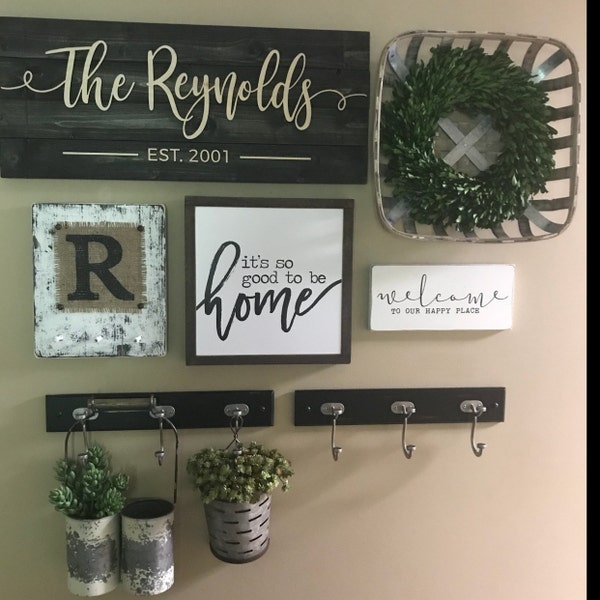 Rustic Restroom Sign, Restroom Wall Sign, Hanging Bathroom Decor ...