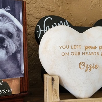 Memorial Table Top Plaque Personalized Memorial Heart Home - Etsy