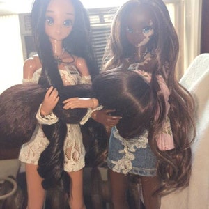 Custom Doll Wig for Minifee 1/4 BJD Dolls tan Caps 6-7 Head Size of Bjd ...