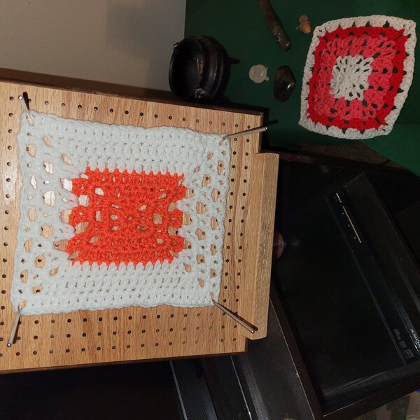 Stacked Shells 8" Granny Square Crochet PATTERN PDF - January - Granny ...