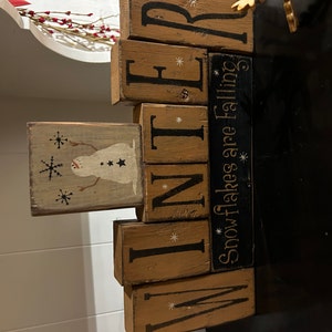 The Olde Farmhouse Blocks Primitive Sign - Etsy