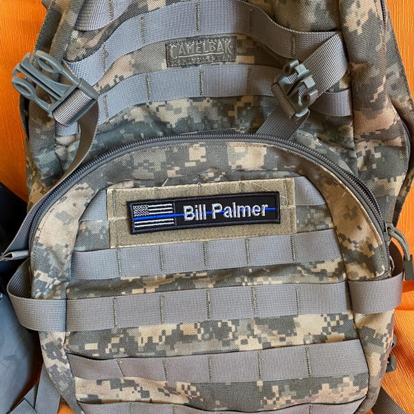 Personalized Custom Name EMT EMS Rescue Flag Embroidered Tag Keychain ...