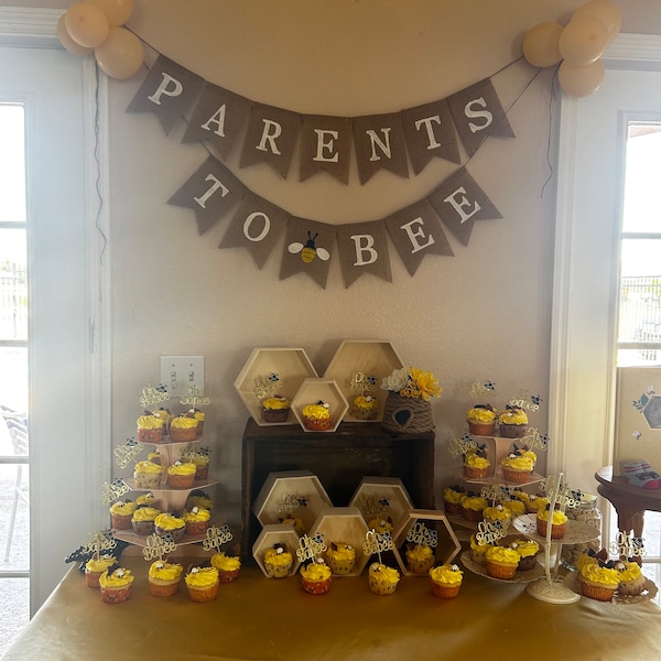 Parents to Bee Banner, Baby Bee Banner, Baby Shower Decorations, Baby ...
