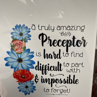 Nursing Preceptor Card, Nurse Preceptor Birthday Card, Nurse Preceptor ...