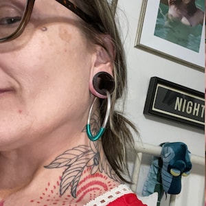 10 gauge Animal Skull Hoops Brass Hoops for Plugs | Etsy