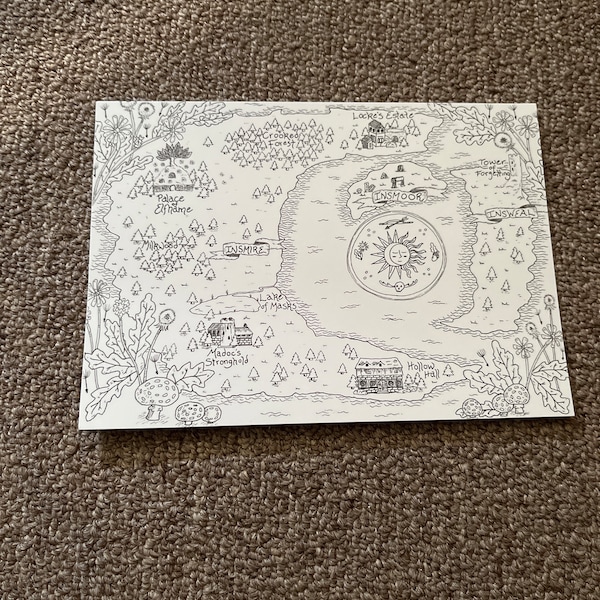 The Cruel Prince Map Print | Hand Drawn Art Print - Etsy
