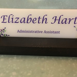 Desk Name Plate Office Supply Personalized Secretary Sign Gift | Etsy
