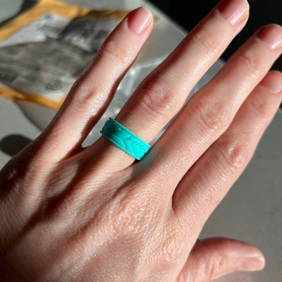 Pattered Silicone Rings, Stackable, Water Proof, Wedding, Eco Friendly ...