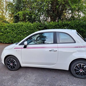 Fiat 500 595 Abarth Side Stripes Stickers Exact Correct Size as Genuine ...