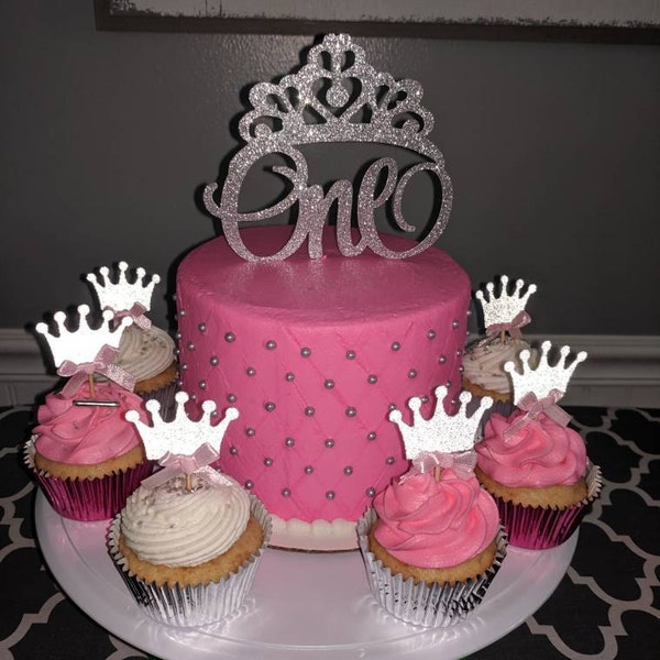 Princess One Cake Topper, First Birthday Topper, One Cake Topper, 1st ...