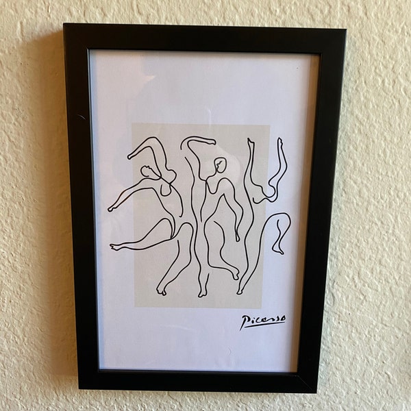 Picasso Print Dance Line Art - Pablo Picasso Line Art Poster ...