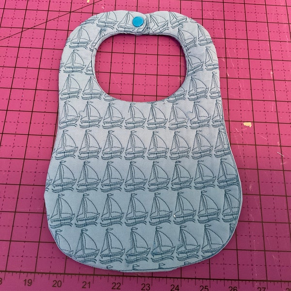 In the Hoop Baby Bib Boats Ships Embroidery Design File Pattern 3 Sizes ...