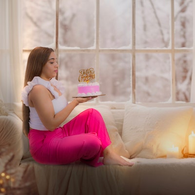 100 Pink Floral Digital Backdrop, Maternity Backdrop Overlays, Photo ...