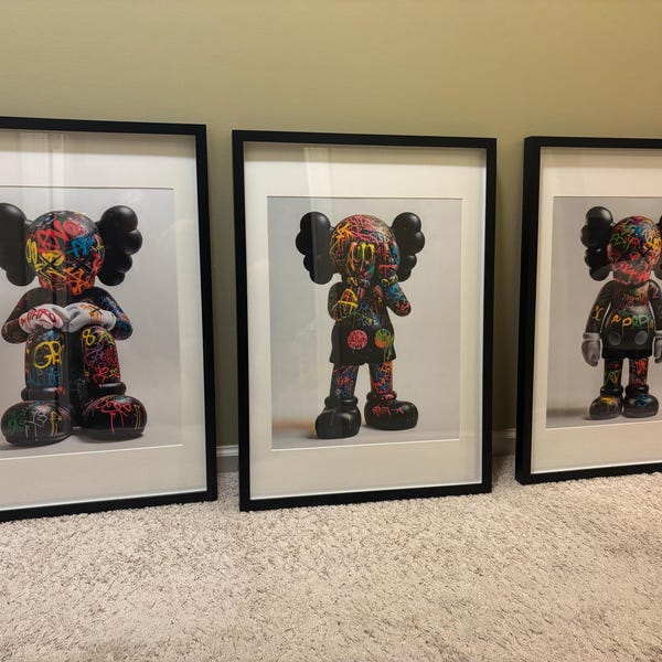 KAWS Poster Set of 3, Printables Minimalist Hypebeast Kaws Figure ...