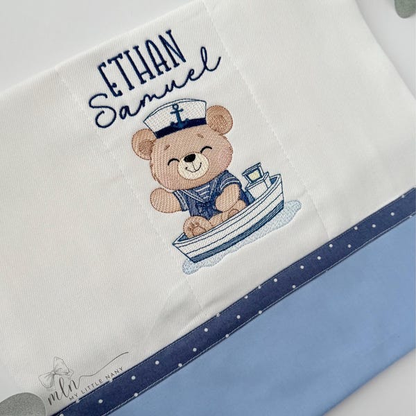 Nautical Teddy Bear Embroidery Designs - Baby Boy Sailor Bear Machine ...