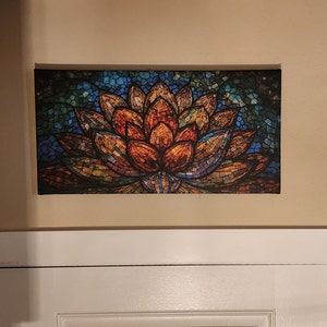 Yggdrasil Painting Print, Tree of Life Wall Art, Stained Glass Canvas ...