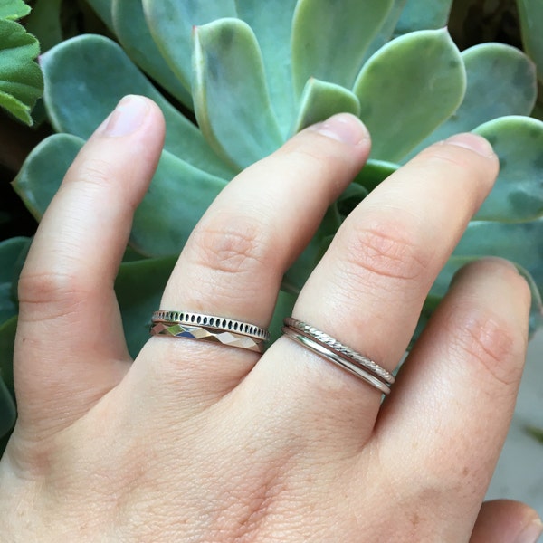 Sterling Silver Stacking Rings | Womens Silver Ring Set | Stackable ...