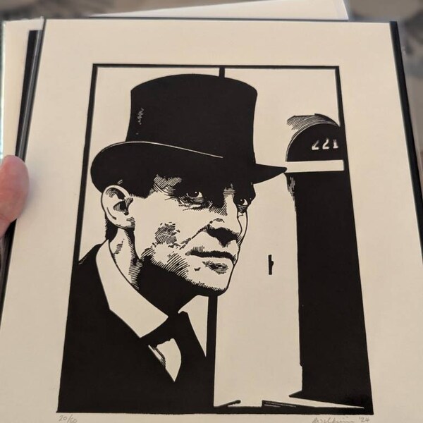 Medieval Rabbit (or Hare...) | Handmade Linocut Print - Etsy