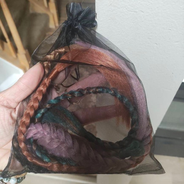 Braids Accent Set of 3 Mixed Puffy, Fishtail, Box, Mixed Synthetic ...