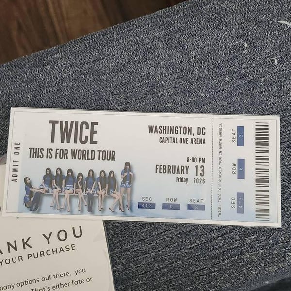 Personalized TWICE Concert Ticket | Physical Souvenir Ticket - Etsy