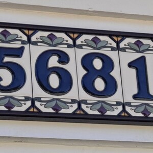House Numbers Address Tiles Framed Set Custom Address Tiles | Etsy