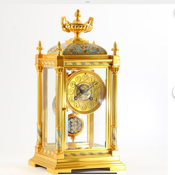 Antique Gothic Revival Gilt Brass Scottish Mantel Clock Circa 1870 by ...
