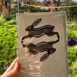 Pig Lino Print, Hand Pressed A Drove of Pigs - Etsy