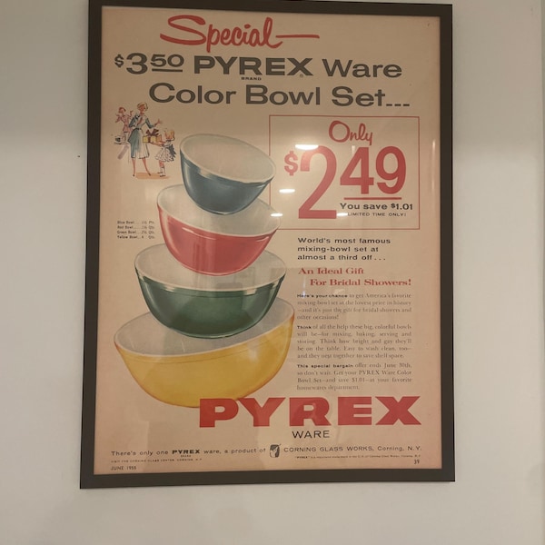 Turquoise Pyrex Vintage Pyrex Butterprint 70s Pyrex Pattern Fridgies ...