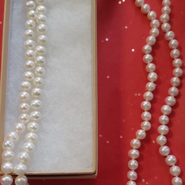 Two Strand Pearl Necklace, Multistrand Pearl Necklace, Wedding Necklace ...