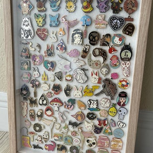 Pin Badge Display Metal-frame Enamel Pin Display Box for - Etsy