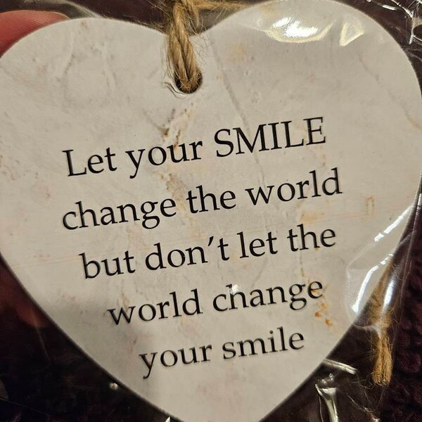 Thank You for Your Kind Help and Support Wooden Gift Heart Plaque/sign ...