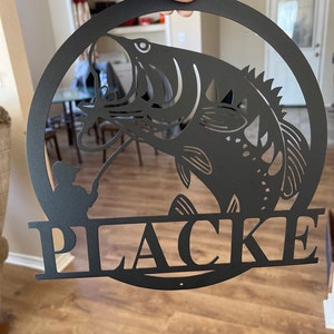 Fishing Gifts for Men, Metal Fish Sign, Custom Fishing Metal Sign ...