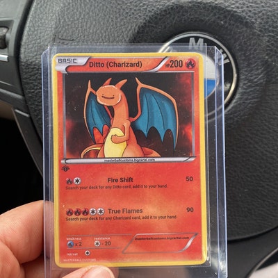 Stained Glass Mega Charizard Y GX Fan-made Custom Trading Card - Etsy