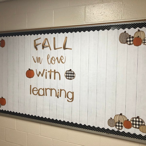 Fall in Love With Learning | Bulletin Board Cutouts Decor - Etsy