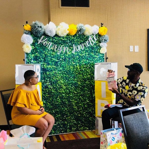 Boxwood Greenery Backdrop, 5x7 Feet Vinyl Greenery Safari Baby Shower ...