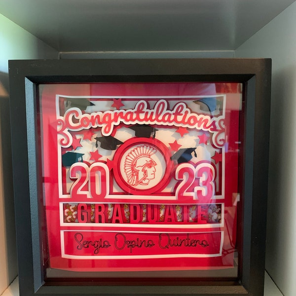 Personalized 3D Graduation Shadow Box, Graduation Svg, Class of 2025 ...