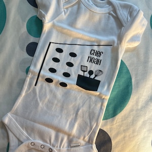Chef Coat Onesie®, Baby Onesie®, Baby Shower Gift, Cooking Onesie ...