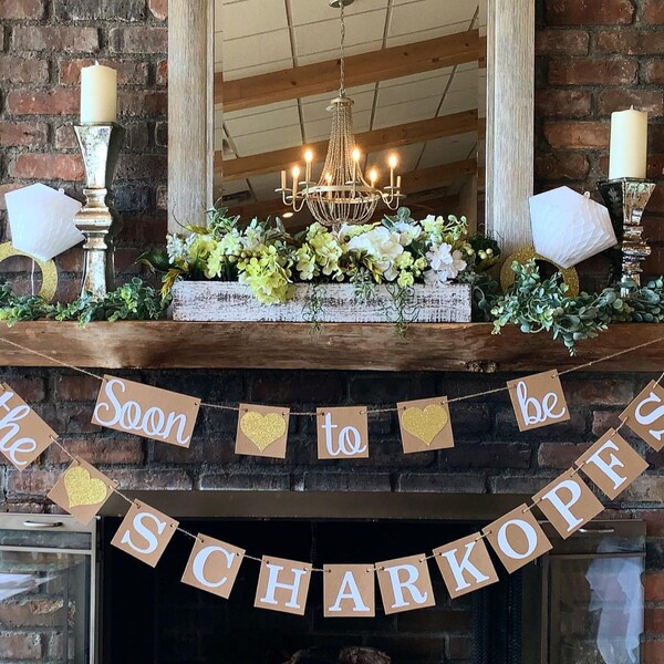 Bridal Shower Banner, Engagement Banner, Soon to Be Banner, Rustic ...
