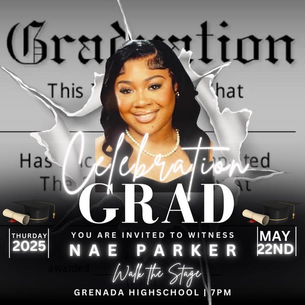 Canva Graduation Party Invite Newspaper Template, Large Editable ...