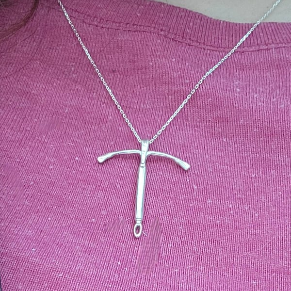 IUD Pendant Necklace: Feminist Jewelry, Women's Health Statement Piece ...