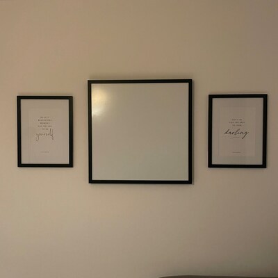 White Framed Whiteboard Solid Wood Frame Framed Drywipe - Etsy UK