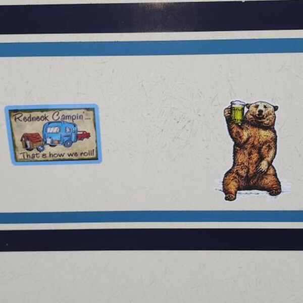 Bear Beer Sticker, Vinyl Sticker, Laptop Sticker, Yeti Cooler Sticker ...