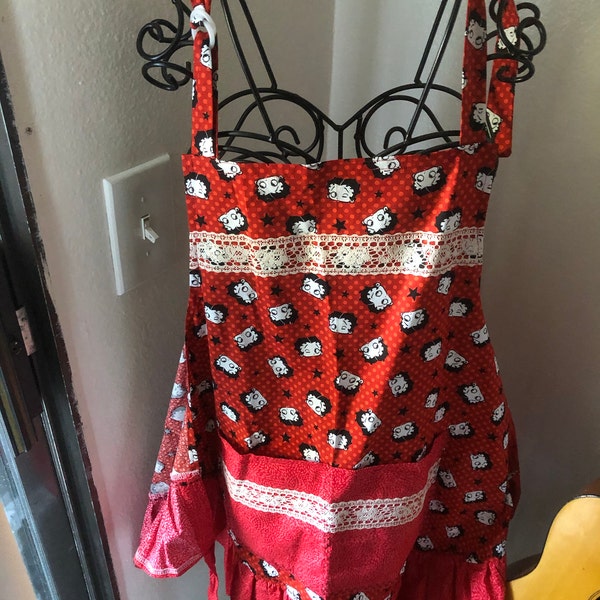 Italian Delight Apron, Multi Colored, 1940's Vintage Style, Reversible ...
