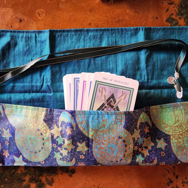 MINI Altar Cloth - Sun Moon, Tarot Cloth, Traveling Altar Cloth ...