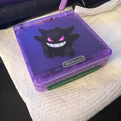 Gengar Pokémon Custom Game Boy Advance Gba SP Uv Printed With IPS V5 ...