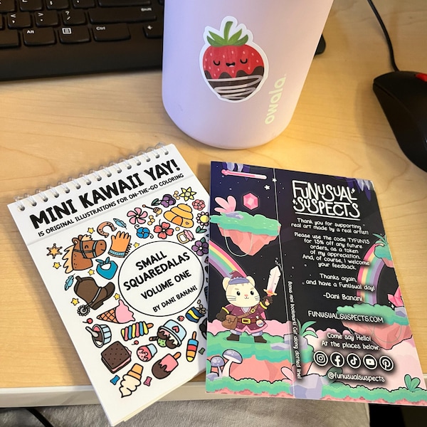 Mini Kawaii Yay, Small Squaredalas Volume 1, Coloring Book, Kawaii ...