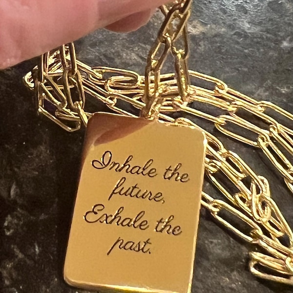 Personal Message Necklace • Personalized Quotes Necklace • Custom ...